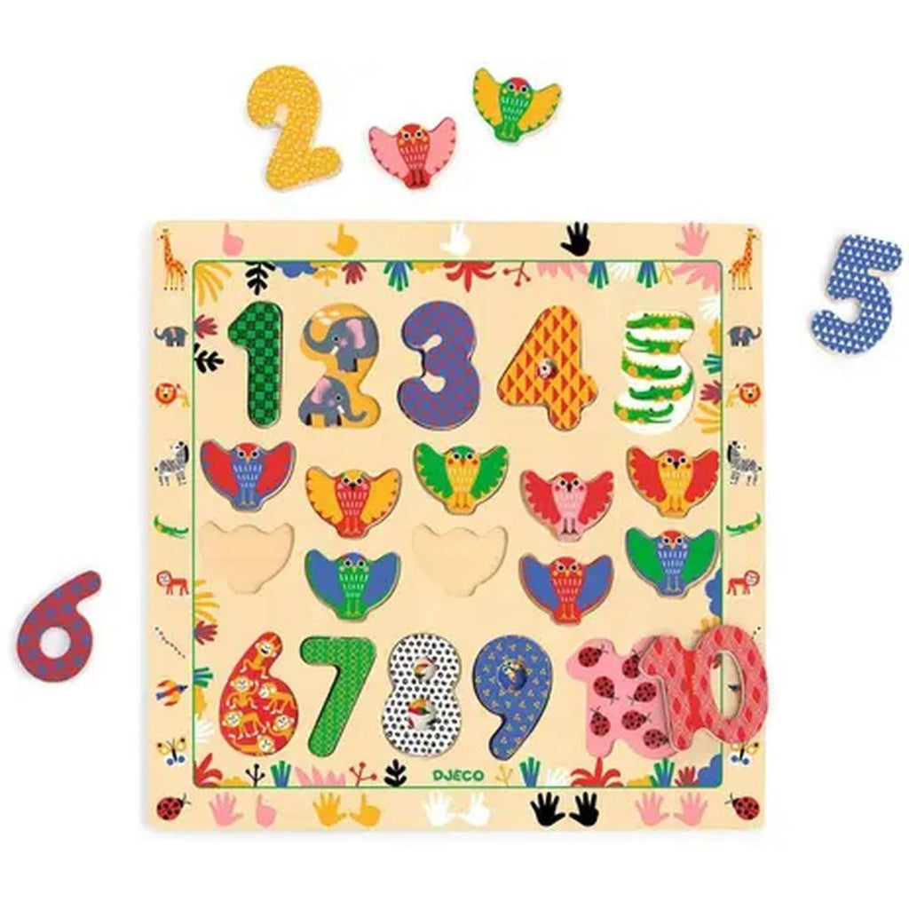 Puzzle éducatif pour apprendre à compter 1 à 10 – 123 Famille